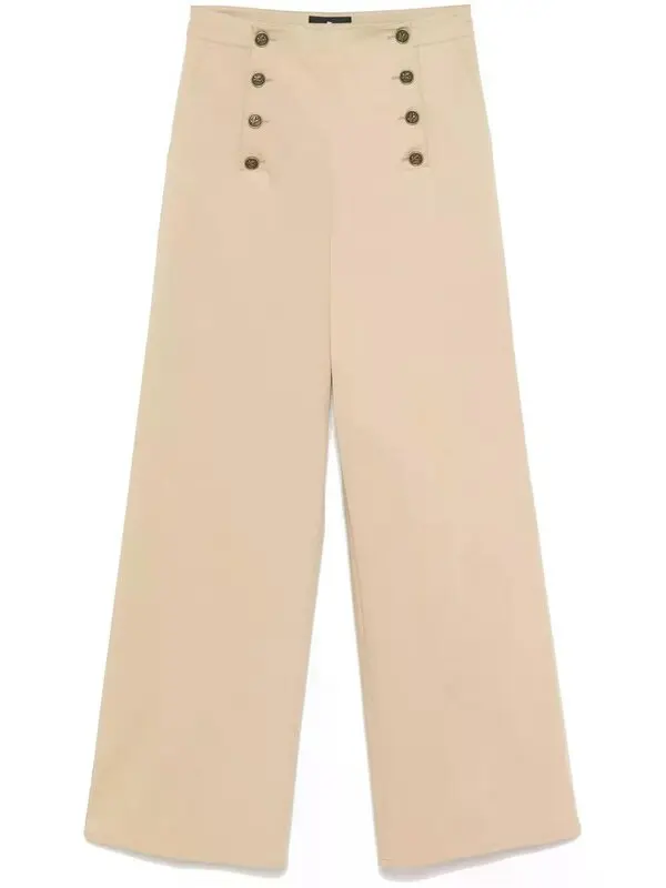 Etro Paneled Button Detail Trousers - Neutrals