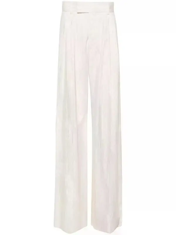 Amiri High-waist Wide-leg Trousers With Lurex Detailing