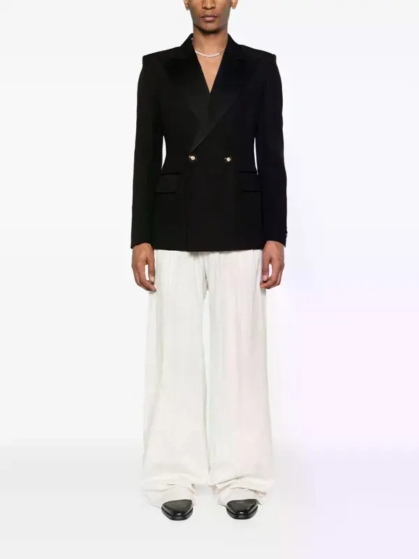 Amiri High-waist Wide-leg Trousers With Lurex Detailing