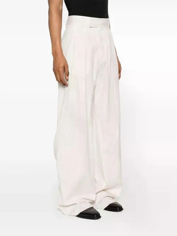 Amiri High-waist Wide-leg Trousers With Lurex Detailing