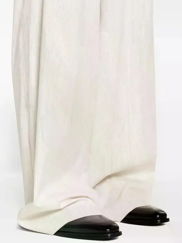 Amiri High-waist Wide-leg Trousers With Lurex Detailing