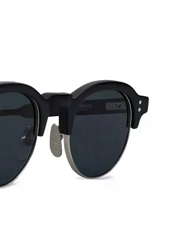 Thom Browne Oval-frame Sunglasses - Black
