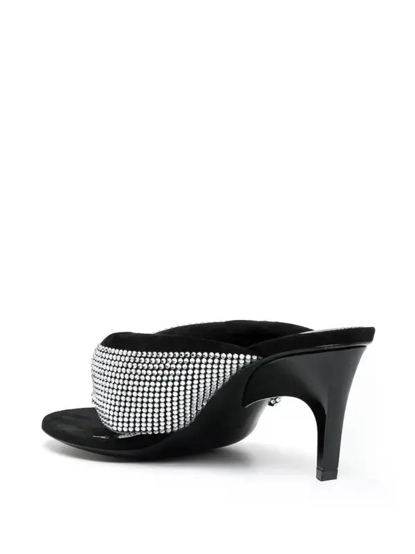 Attico Rhinestone-embellished Leather 70mm Sandals