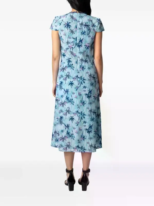 Zadig&Voltaire Palm Tree-print Wrap Dress