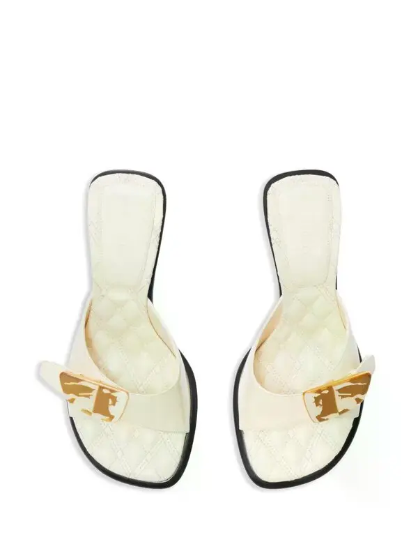 Burberry Bay Leather Mules
