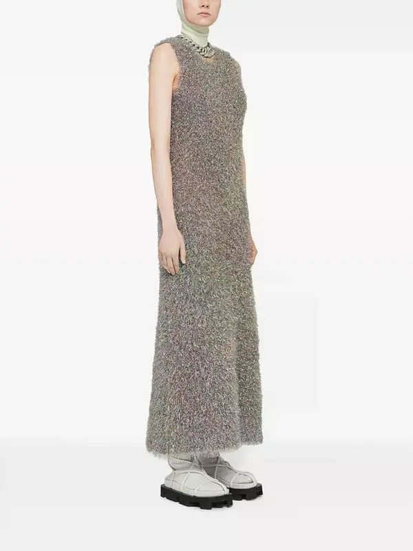 JIL SANDER V-neck Sleeveless Midi Dress
