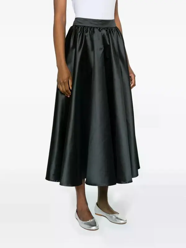 PATOU Volume Satin Midi Skirt