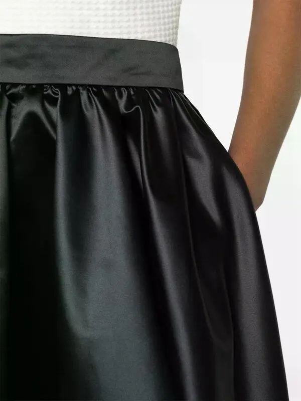 PATOU Volume Satin Midi Skirt