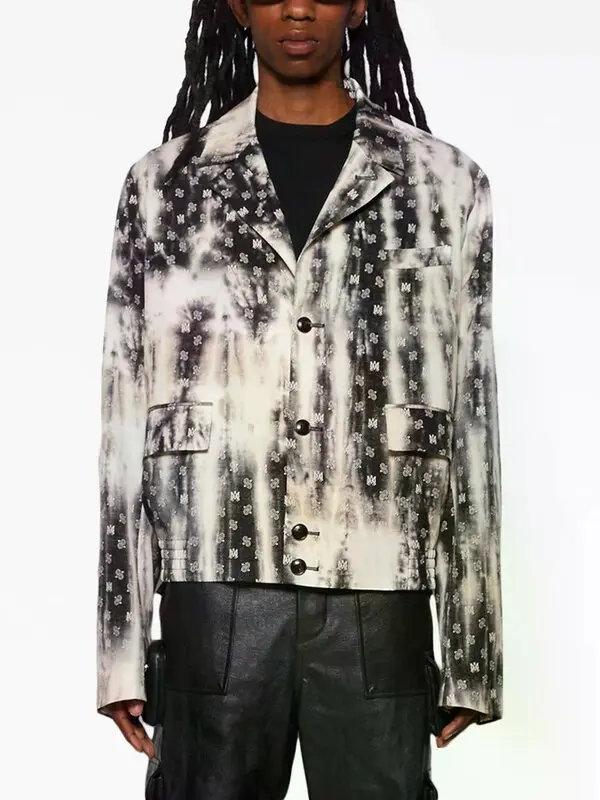 Amiri Monogram-print Wool-blend Jacket