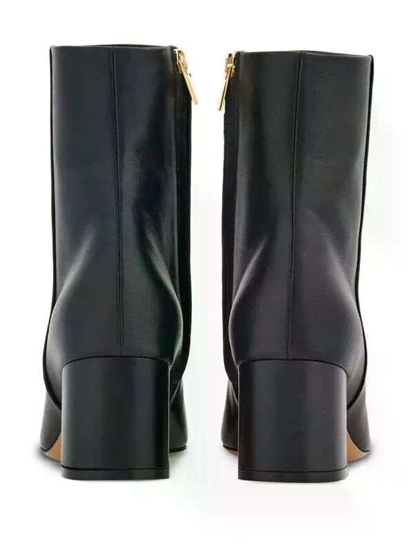 FERRAGAMO 60mm Gancini-buckle Leather Ankle Boots