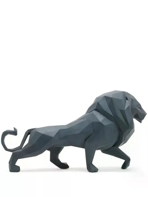 LLADRO Lion Sculpture - Black