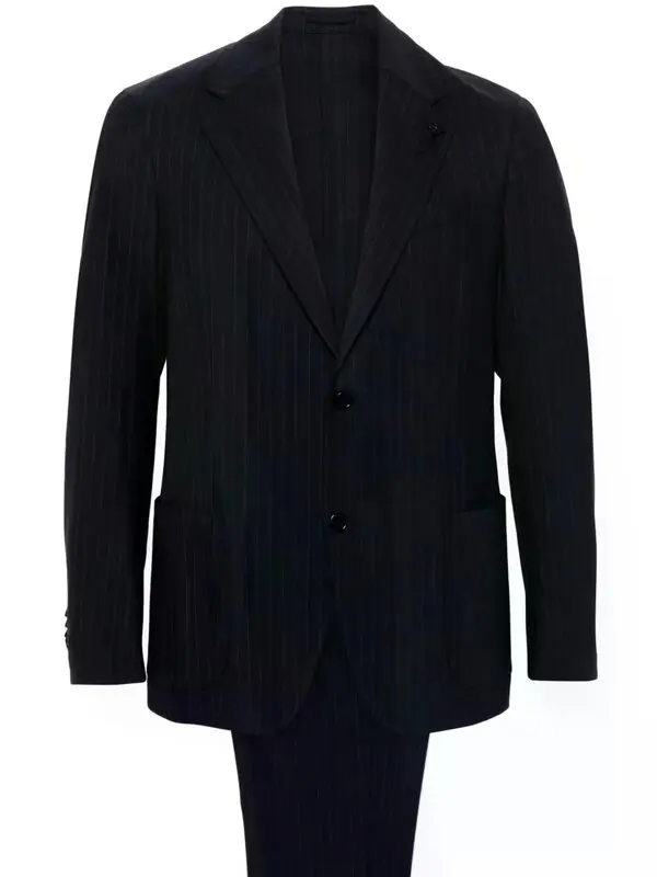 LARDINI Pinstriped Suit - Blue