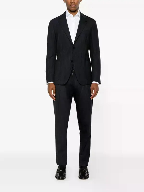 LARDINI Pinstriped Suit - Blue