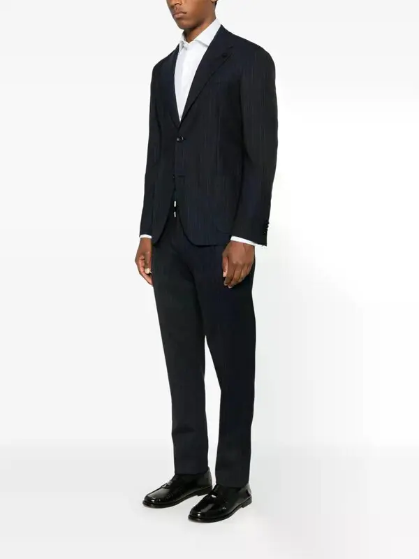 LARDINI Pinstriped Suit - Blue