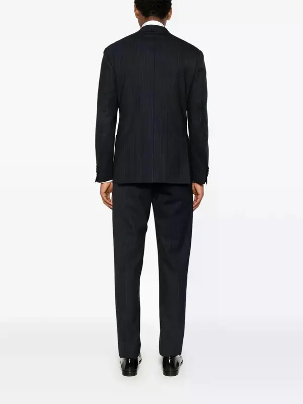 LARDINI Pinstriped Suit - Blue
