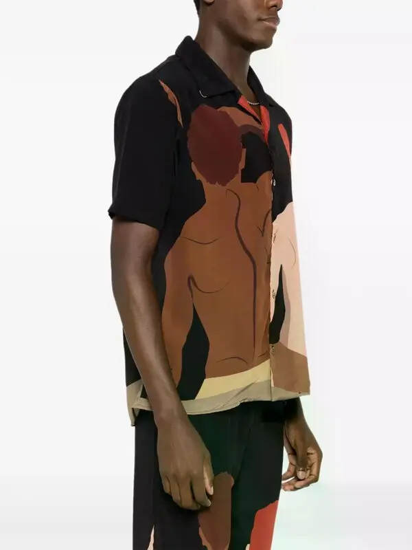 AMIR SLAMA Graphic-print Short-sleeved Shirt