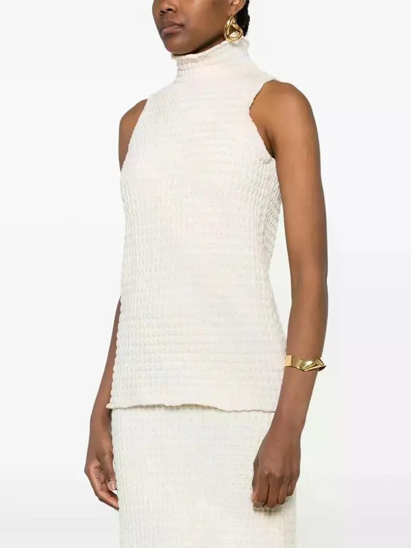 JIL SANDER High-neck Knitted Top - Neutrals