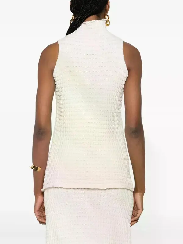 JIL SANDER High-neck Knitted Top - Neutrals