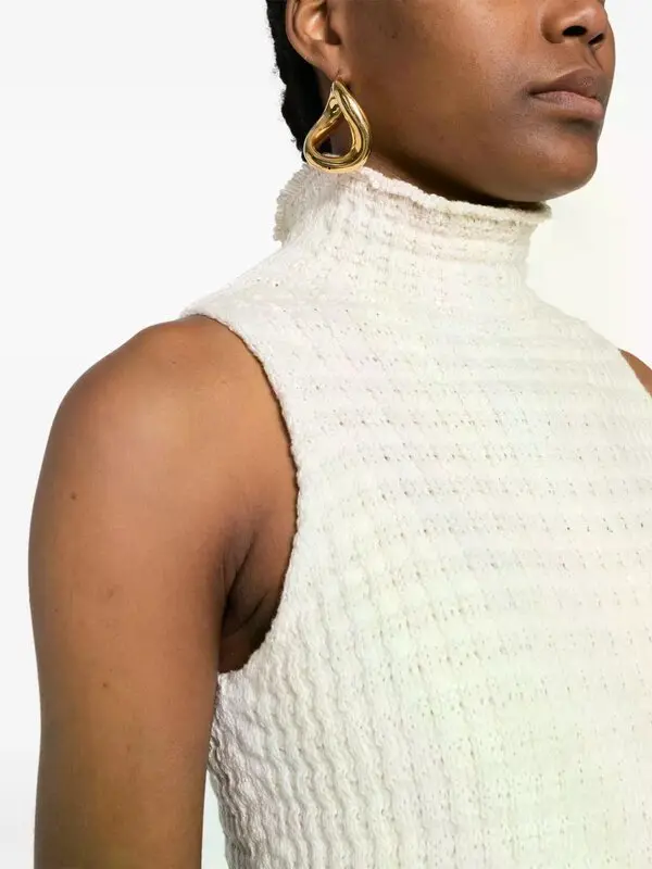 JIL SANDER High-neck Knitted Top - Neutrals