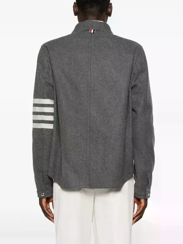 Thom Browne 4-bar Felted Shirt Jacket