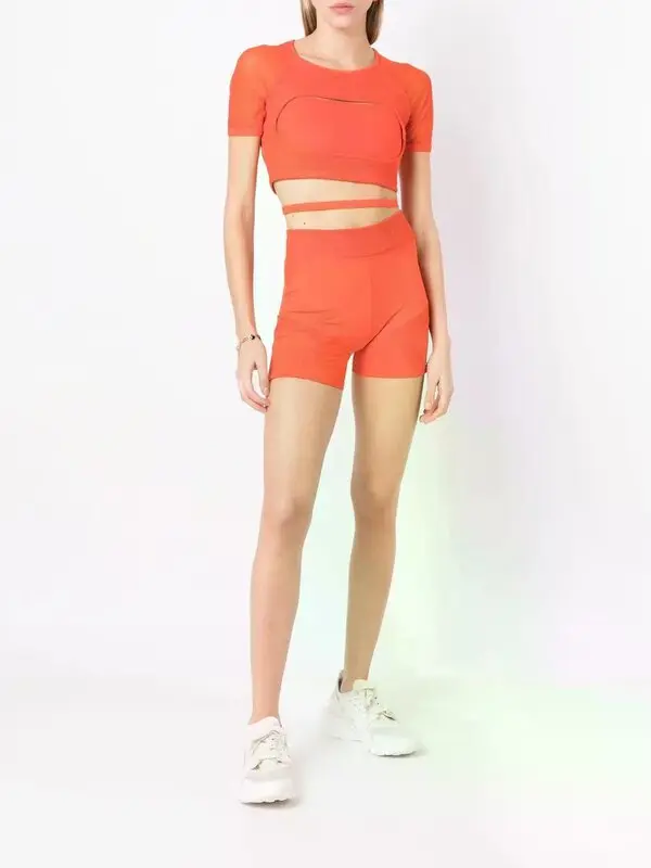 AMIR SLAMA Manly Cropped Performance T-shirt