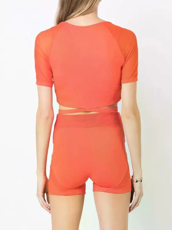 AMIR SLAMA Manly Cropped Performance T-shirt