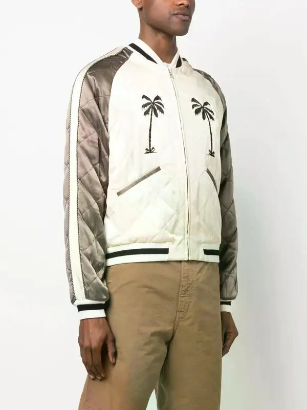 Palm Angels Upside Down Palm Sukajan Jacket - Brown