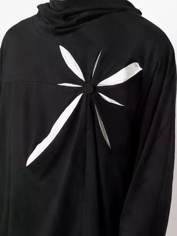KUSIKOHC Origami-pattern Cotton Hoodie