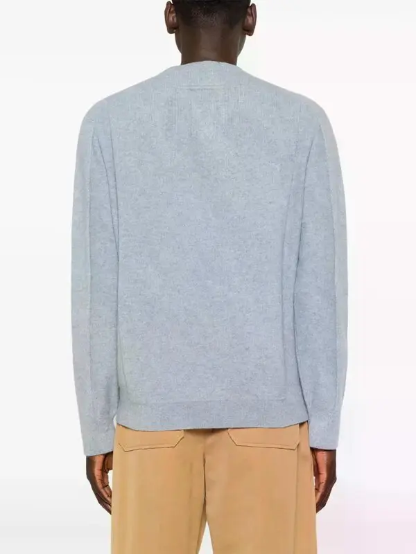 Zegna Brushed Fine-knit Jumper - Blue
