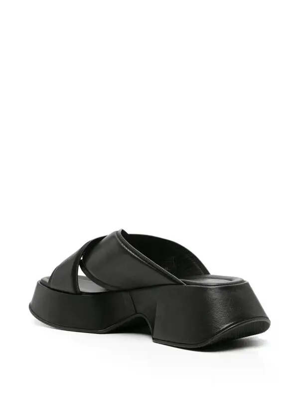 VIC MATIE Crossover-strap Leather Slides