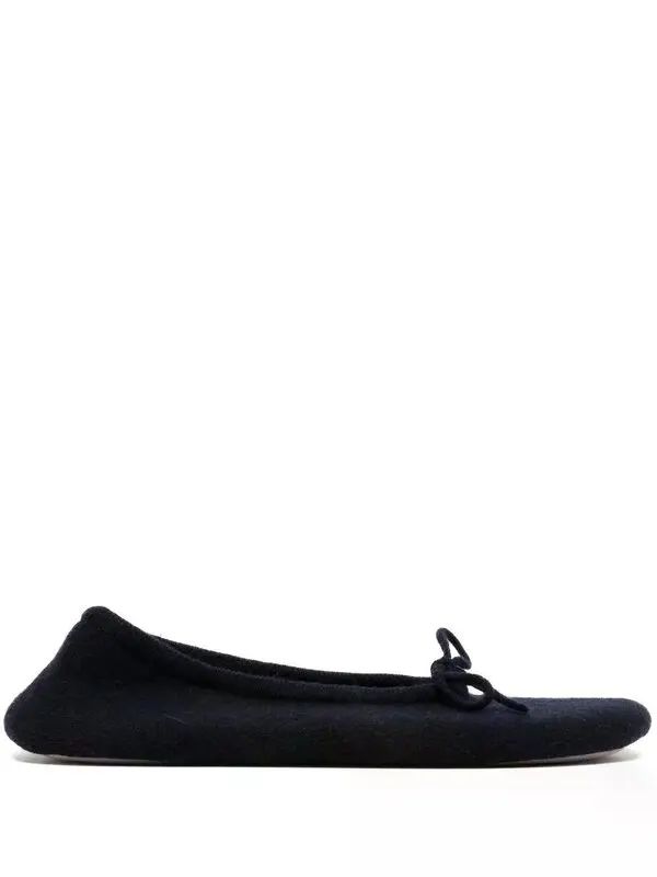 N.peal Cashmere Ballerina Slippers - Blue