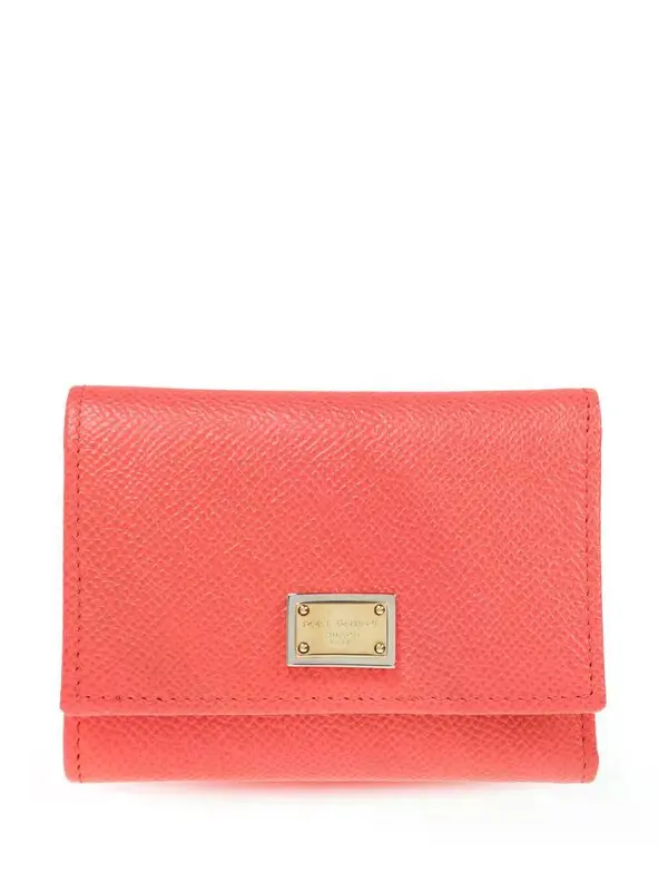 Dolce & Gabbana Logo-plaque Leather Wallet - Red