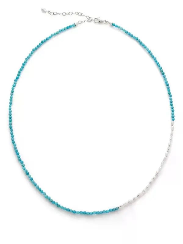 Monica Vinader Nugget Gemstone Beaded Necklace - Silver