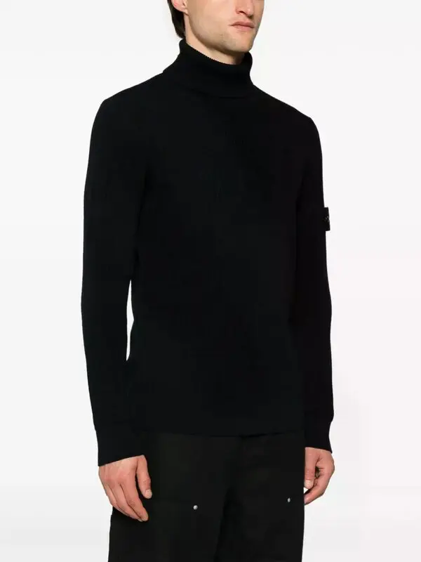 Stone Island Compass-badge Wool Jumper - Blue