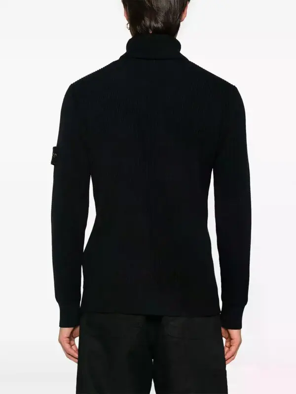 Stone Island Compass-badge Wool Jumper - Blue