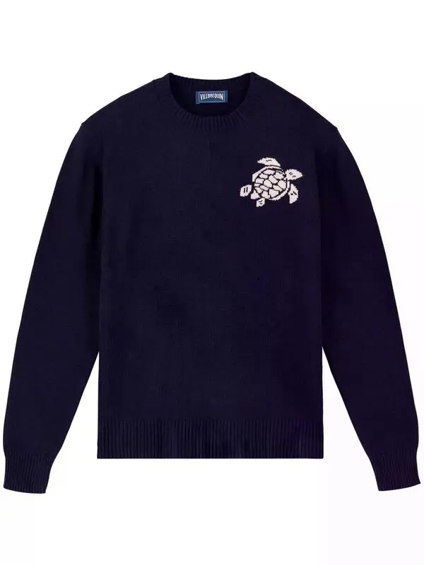 Vilebrequin Embroidered-logo Sweater - Blue