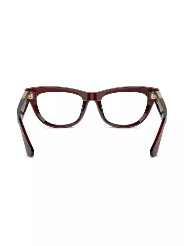 Burberry Check-pattern Cat-eye Glasses