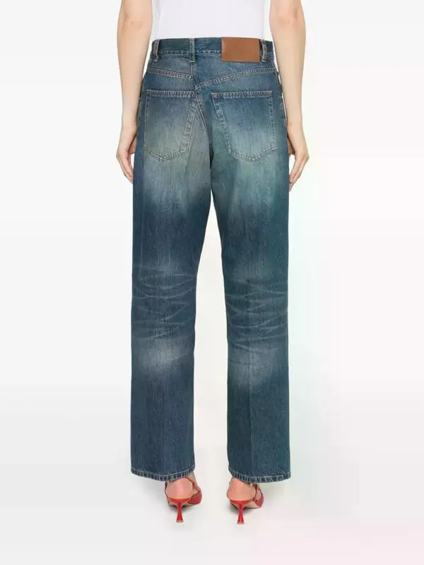 Victoria Beckham Logo-patch Straight Jeans