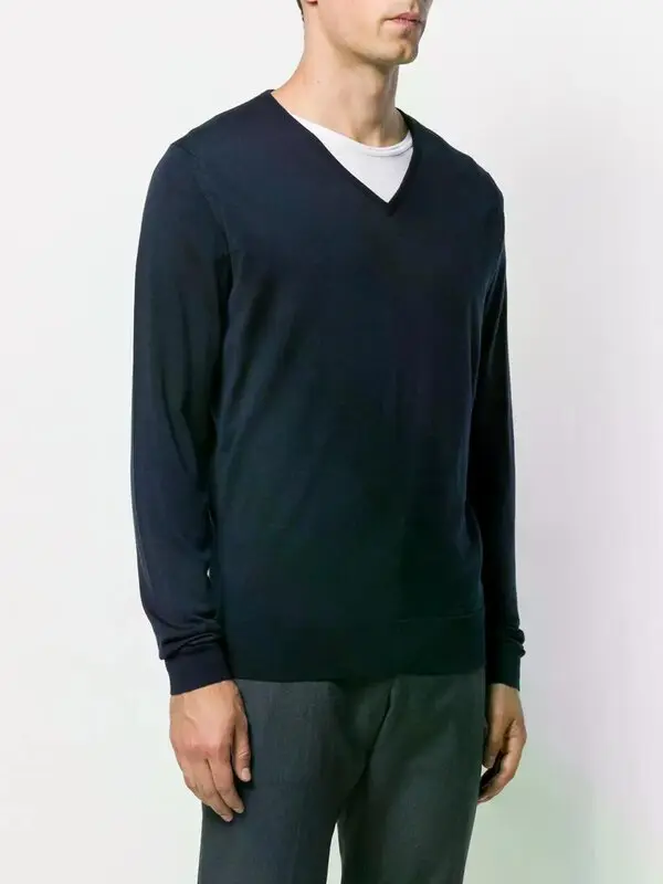 John Smedley Wool Knit Jumper - Blue