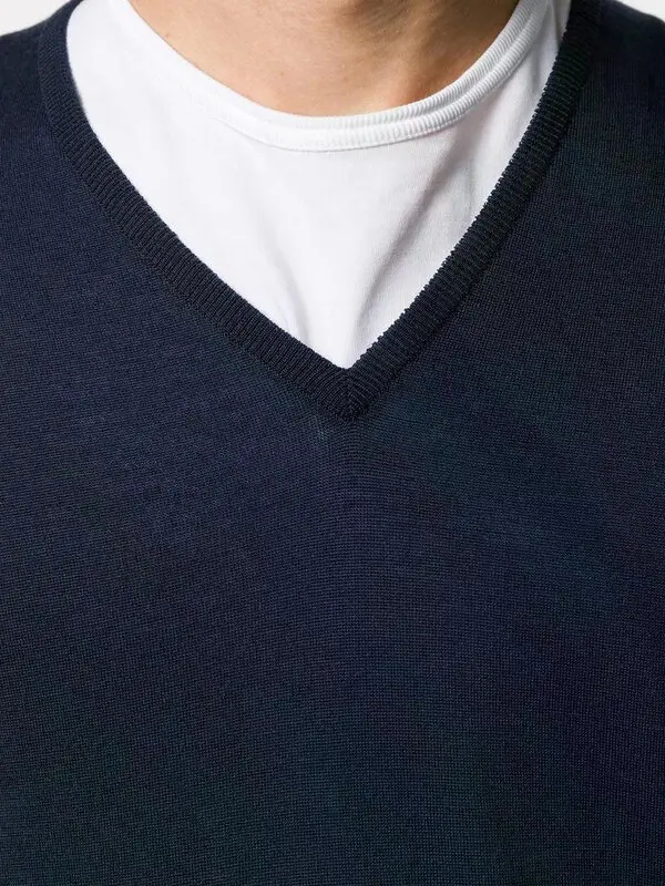 John Smedley Wool Knit Jumper - Blue