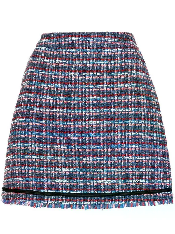 Karl Lagerfeld Bouclé A-line Mini Skirt