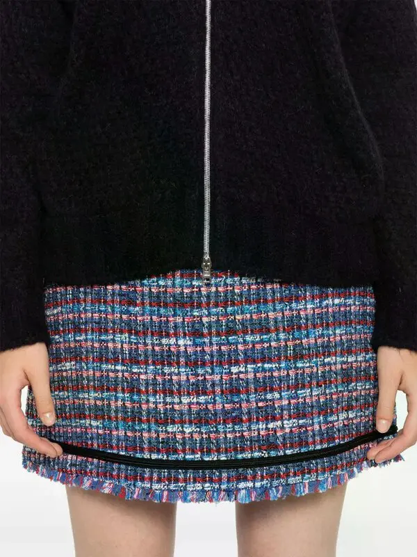 Karl Lagerfeld Bouclé A-line Mini Skirt