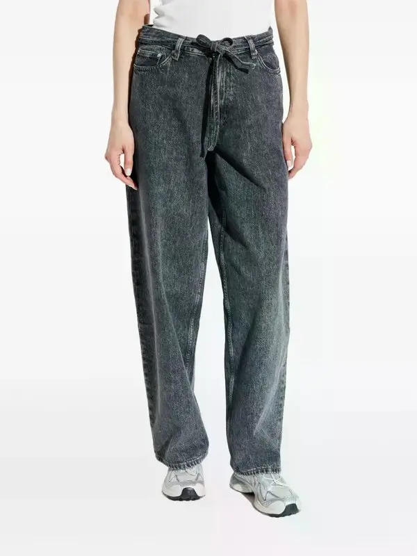SAMSOE SAMSOE Logo-patch Straight-leg Jeans