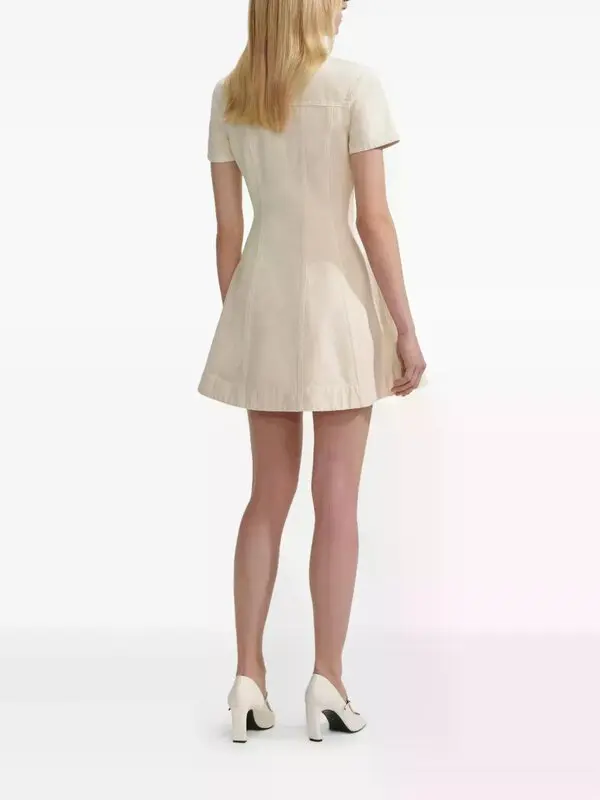 SELF-PORTRAIT Denim Mini Shirt Dress