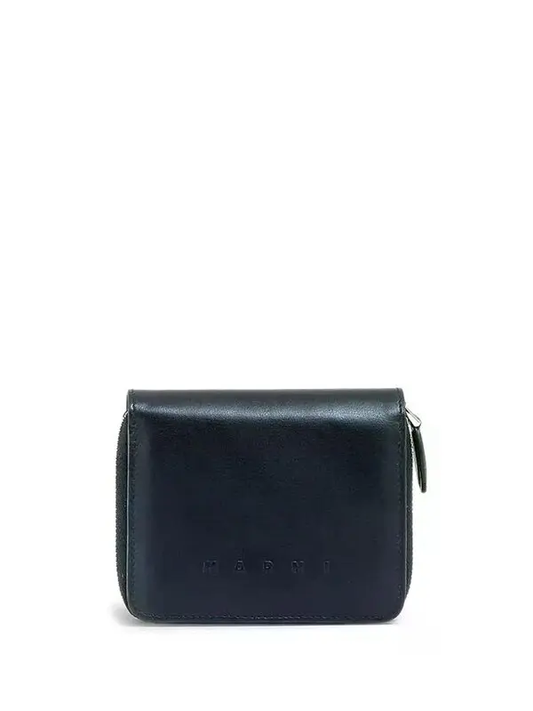 Marni Logo-embossed Leather Wallet - Black