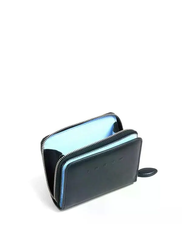 Marni Logo-embossed Leather Wallet - Black