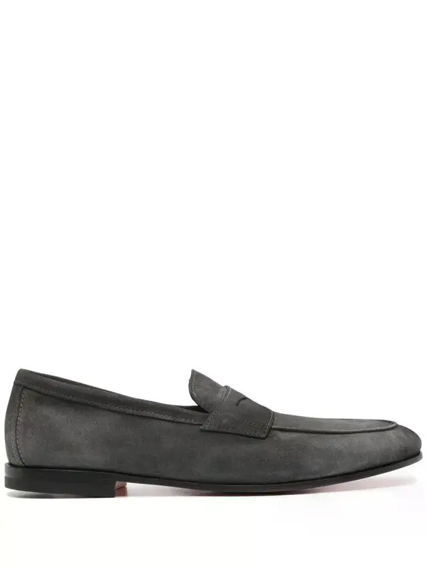 Santoni Carlo Suede Loafers - Grey