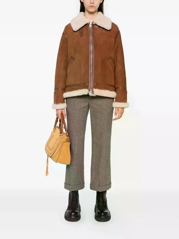 Ermanno Scervino Suede Jacket With Shearling Details