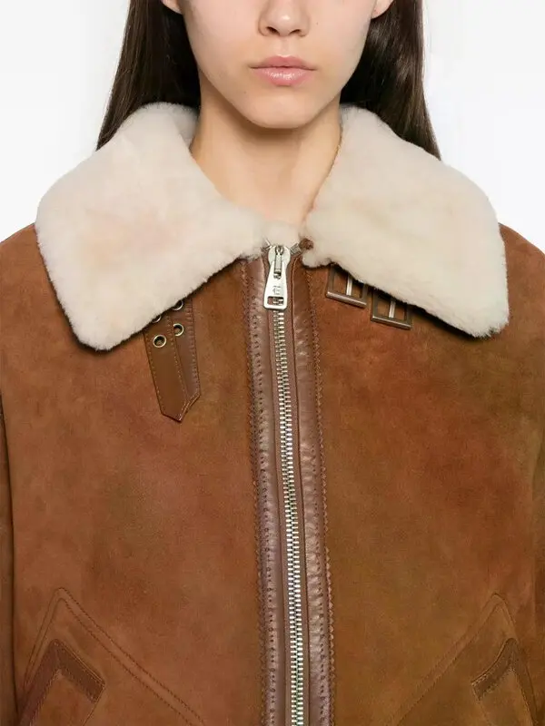 Ermanno Scervino Suede Jacket With Shearling Details