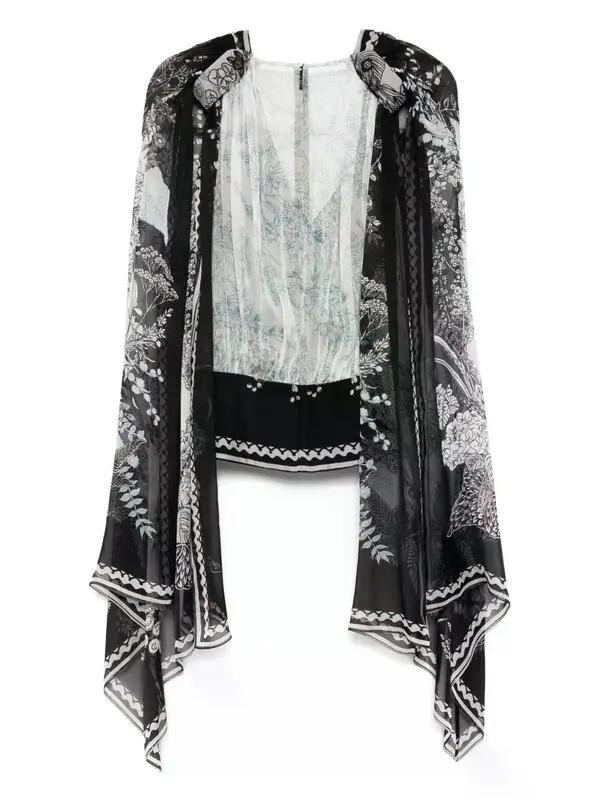 Elie Saab Printed Chiffon Blouse